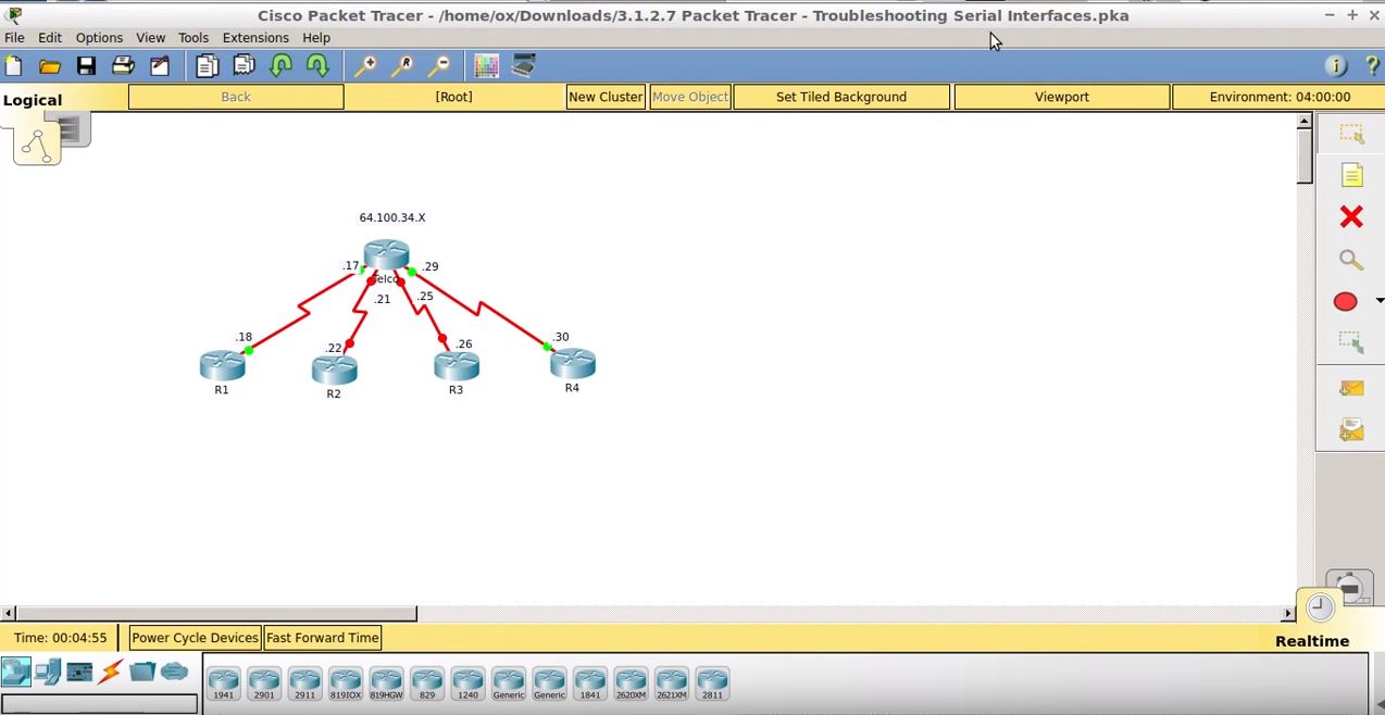 3.1.2.7 Packet Tracer - Troubleshooting Serial Interfaces.pka - CCDTT