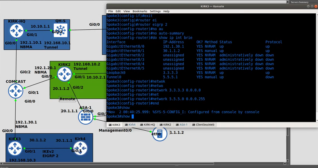 Configuring 3 VPN types - IPSEC IKEv2 | DMVPN IKEV1 | SSLVPN